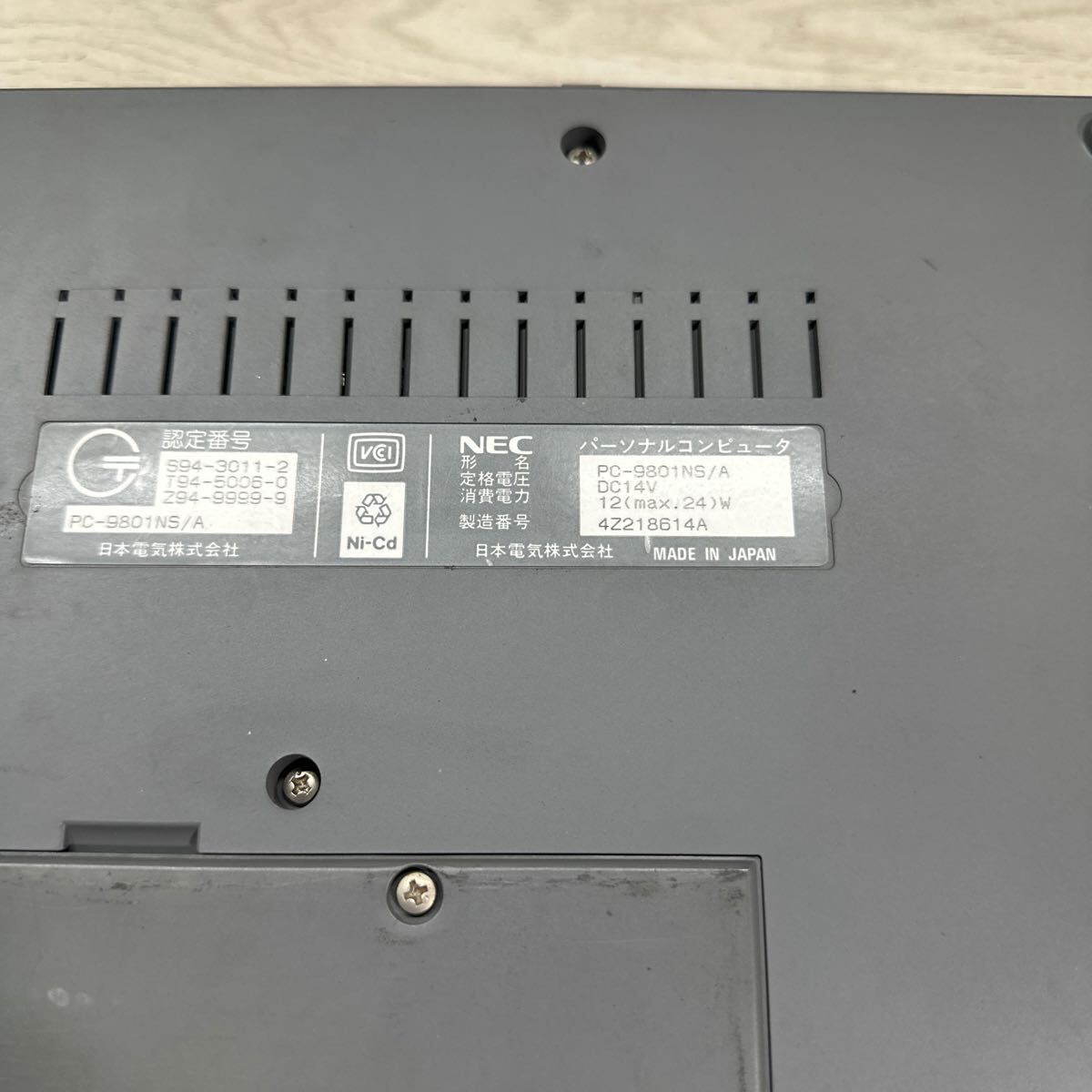 Yahoo!オークション - MY98-108 激安 PC98 ノートブック NEC PC-9801NS...