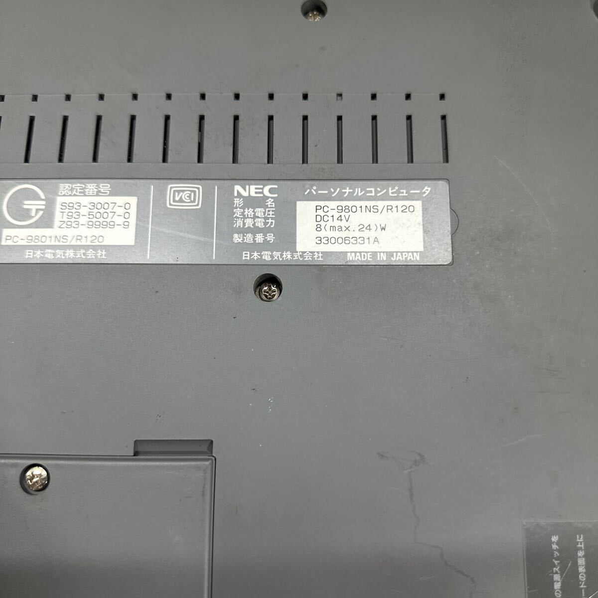 Yahoo!オークション - MY98-110 激安 PC98 ノートブック NEC PC-9801NS...