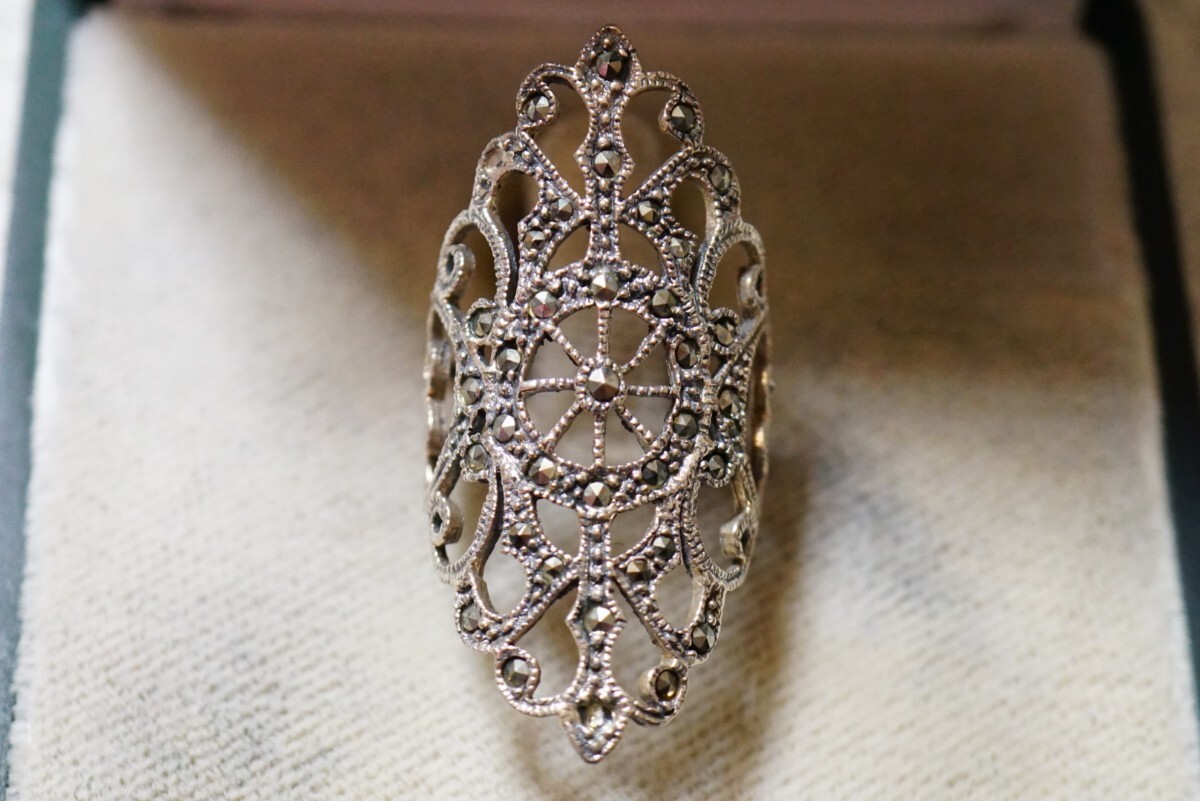 Yahoo!オークション - 226 海外製 マーカサイト シルバー リング 指輪 ...