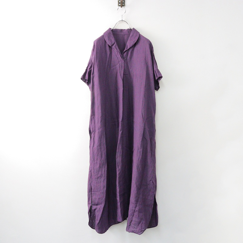 Yahoo!オークション - 美品 スロ suro リネンスキッパーワンピース/パ...