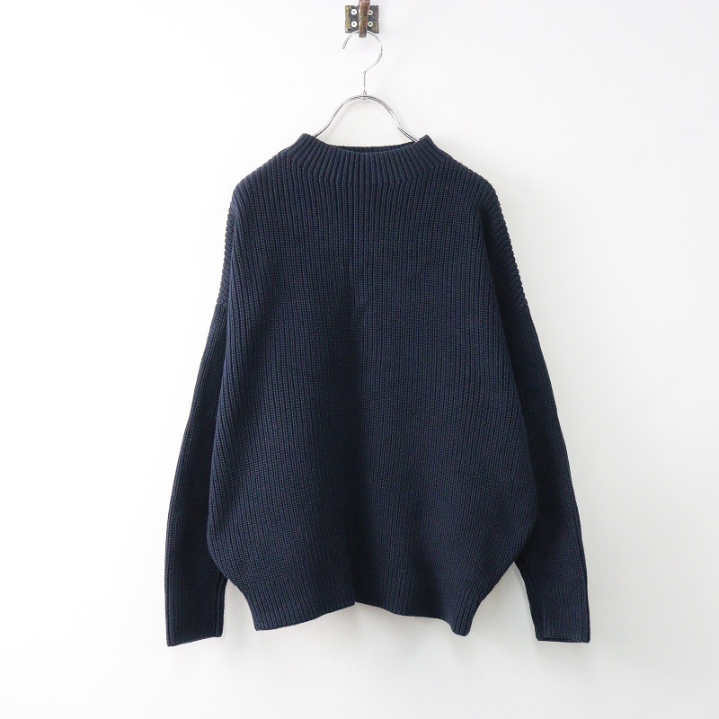 定価17600円 ユナイテッドアローズ UNITED ARROWS UWSC アゼ ハイネック ドルマンスリーブニット/ネイビー 畦編み 2400014127324(セーター)｜売買された ...