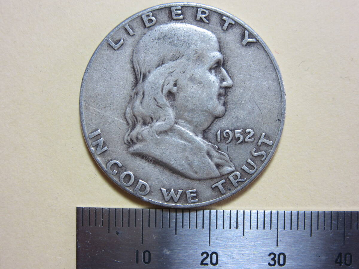 Yahoo!オークション - 1 アメリカ HALF DOLLAR銀貨 1952年 ...