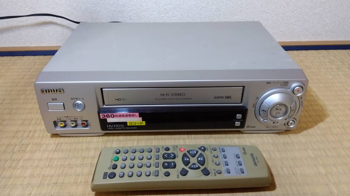 Yahoo!オークション - アイワ aiwa VHSビデオデッキ HV-FR70 リモコン...
