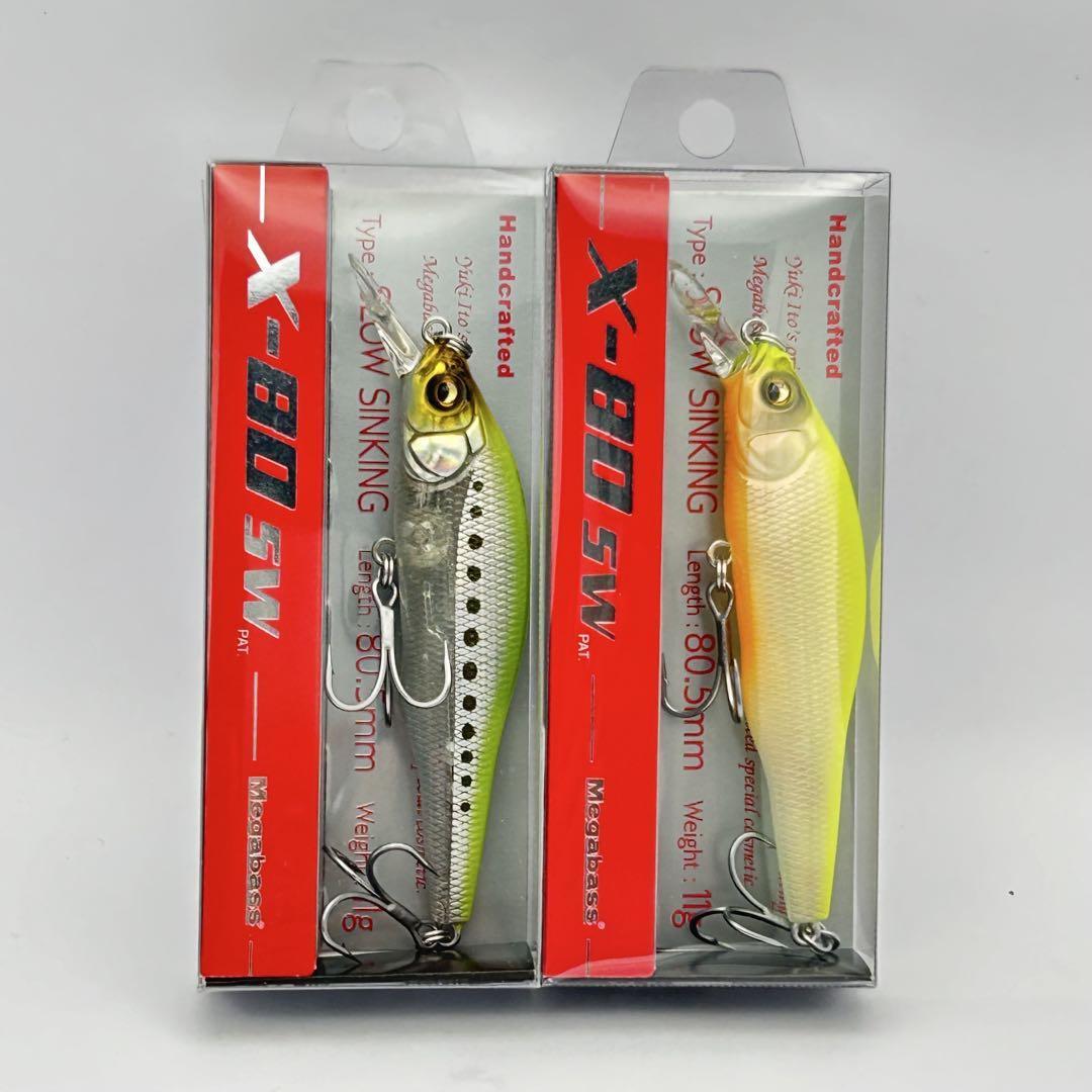 土曜終了 メガバス X-80 SW 2個セット PM HOT SHAD / HT CHART BACK IWASHI X80 ハチマル MEGABASS(ミノー)｜売買されたオークション情報 ...