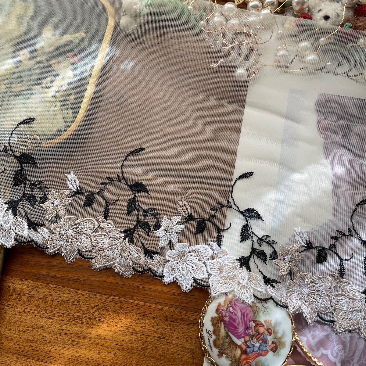 Yahoo!オークション - 1m チュールレース P5-89