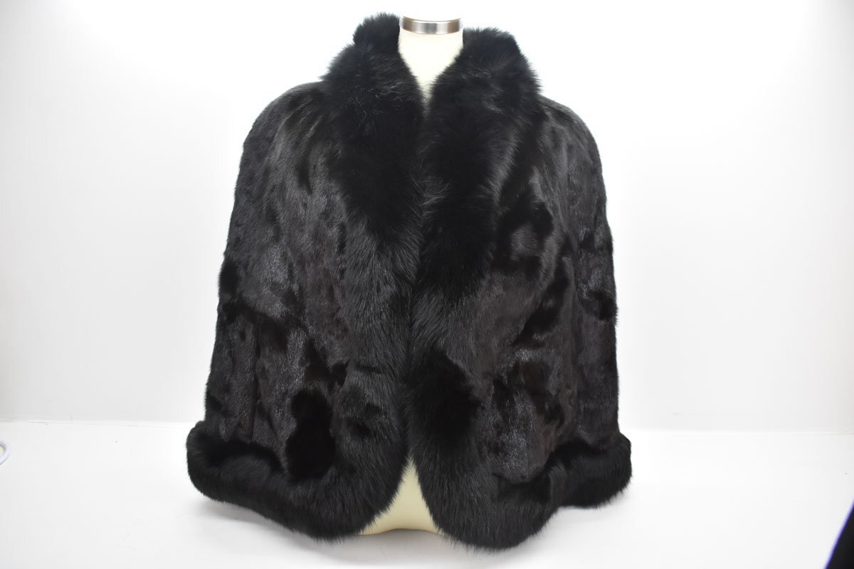 Yahoo!オークション - ロティニー ミンク ポンチョ 黒 [ROTINY][毛皮][...