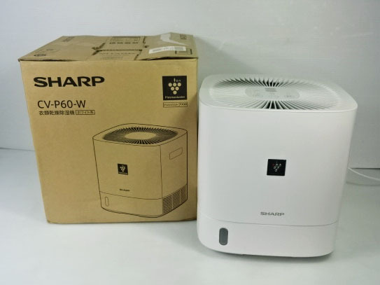 Yahoo!オークション - 1円～ SHARP シャープ CV-P60-W 衣類乾燥除湿機 ...