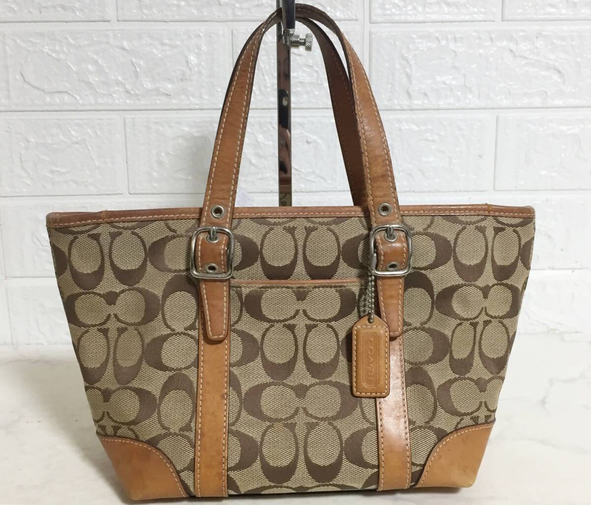 Yahoo!オークション - no29817 COACH コーチ 6043 本革 レザー キャン...