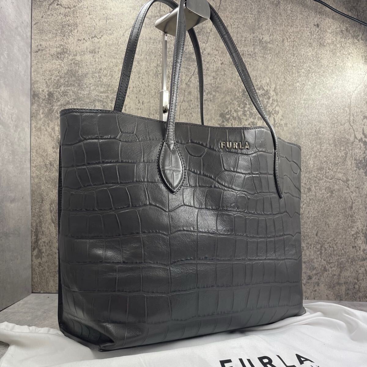 Yahoo!オークション - 【現行 極美品】フルラ FURLA クロコダイル 型押...