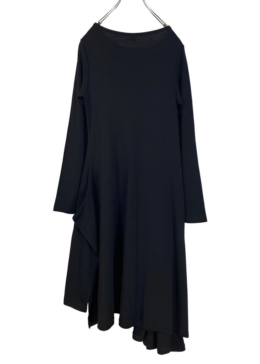 Yahoo!オークション - Y's 19AW WOOL SMOOTH ASYMME DRESS 黒2