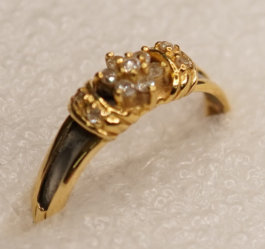 Yahoo!オークション - ダイヤ 0.12ct 11.5号 k18 pt900 大網てんとう虫...