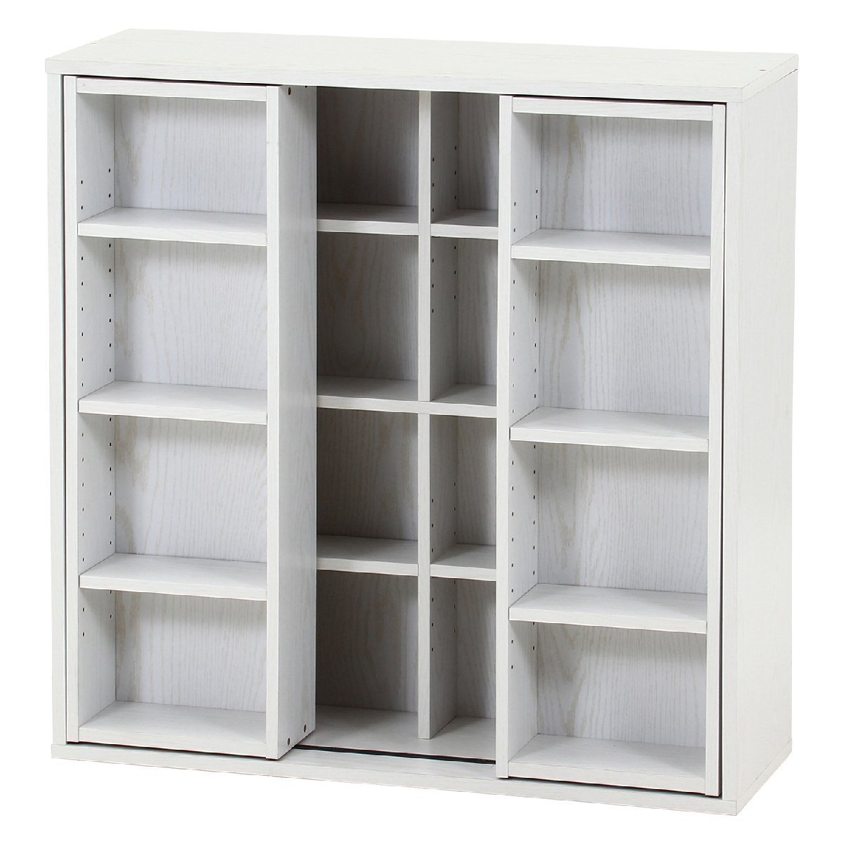 すっきり収納 ダブルスライド式 本棚 ラック キャビネット 二重収納 書棚 オープン 幅89cm奥行29cm高さ89cm オークホワイト(本棚)｜売買されたオークション情報、yahooの商品 ...