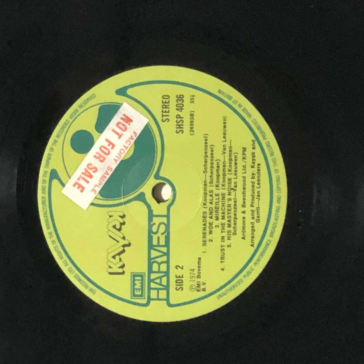 Yahoo!オークション - プロモ・スタンパー1R/1G・UK Orig【Kayak/Kaya...