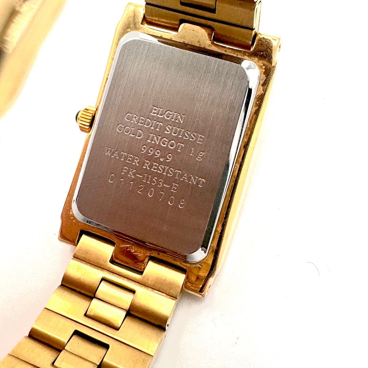 Yahoo!オークション - ELGIN FK-1153-E インゴッド1g k24 メンズ クォ...