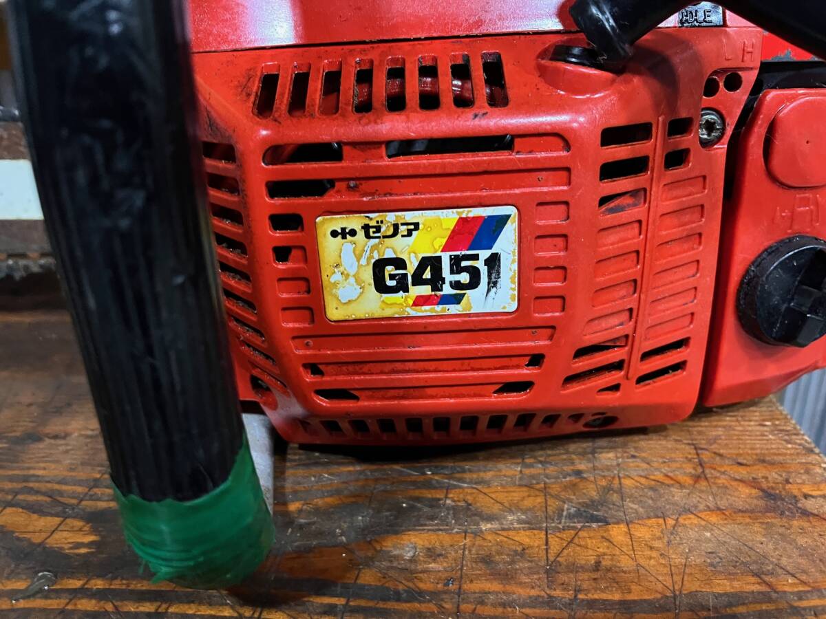 Yahoo!オークション - ゼノア エンジンチェーンソー G451 始動/吹け上...