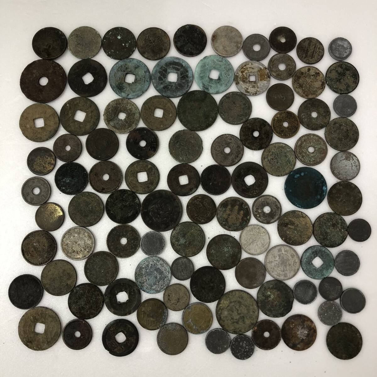 Yahoo!オークション - 状態悪い古銭 まとめて 298g 貨幣 硬貨 おまと...