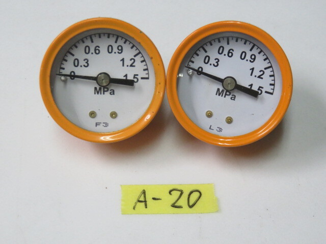 Yahoo!オークション - 1.5Mpa 常圧 普通圧 圧力計 1/8 40φ MAX 純正 圧...