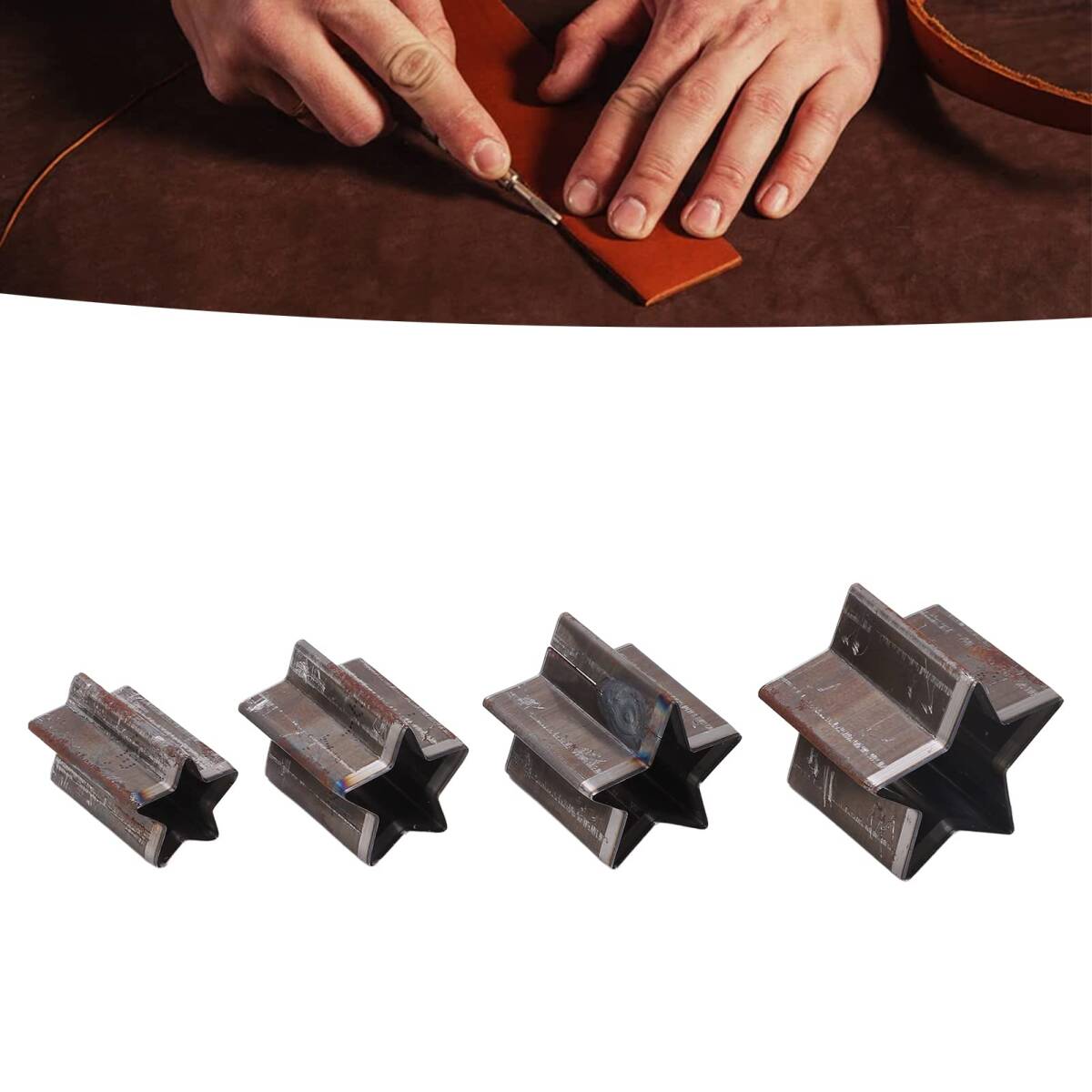 Yahoo!オークション - #19N-5O9B 4pcs レザークラフト 型抜き ポンチ ...