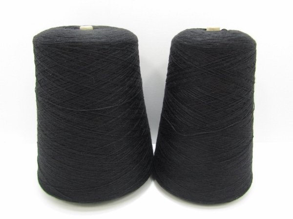 Yahoo!オークション - 毛糸・ウール混・ブラック・同2玉セット 820g S-...