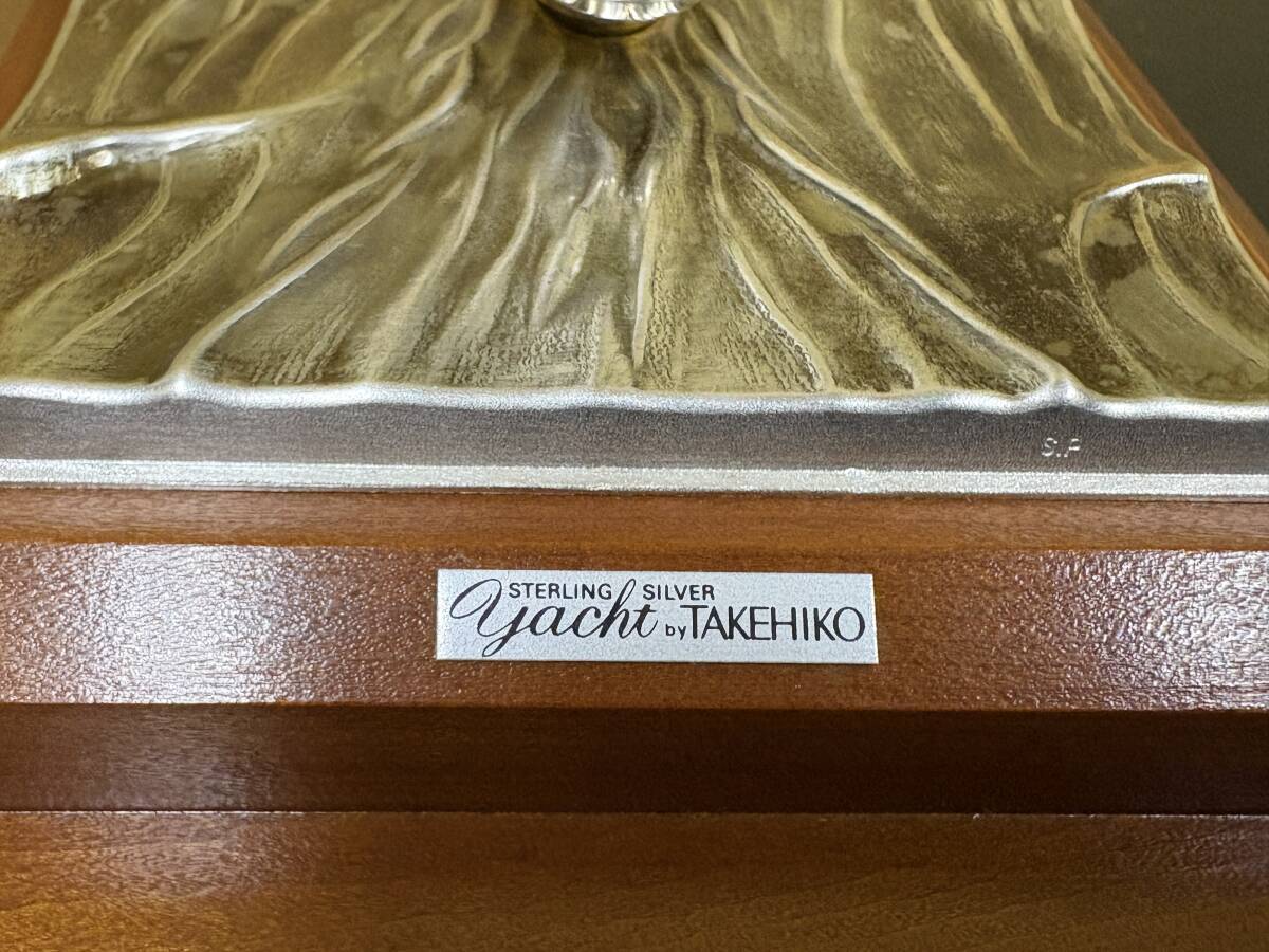 Yahoo!オークション - TAKEHIKO 銀製 帆船 ヨット ガラスケース付 SILV...