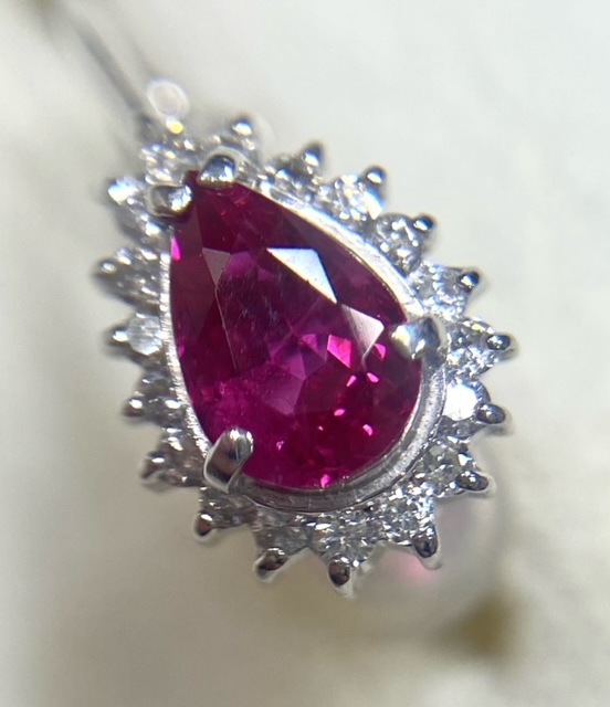 Yahoo!オークション - Pt900 ルビー イヤリング ダイヤモンド 0.1ct 総...