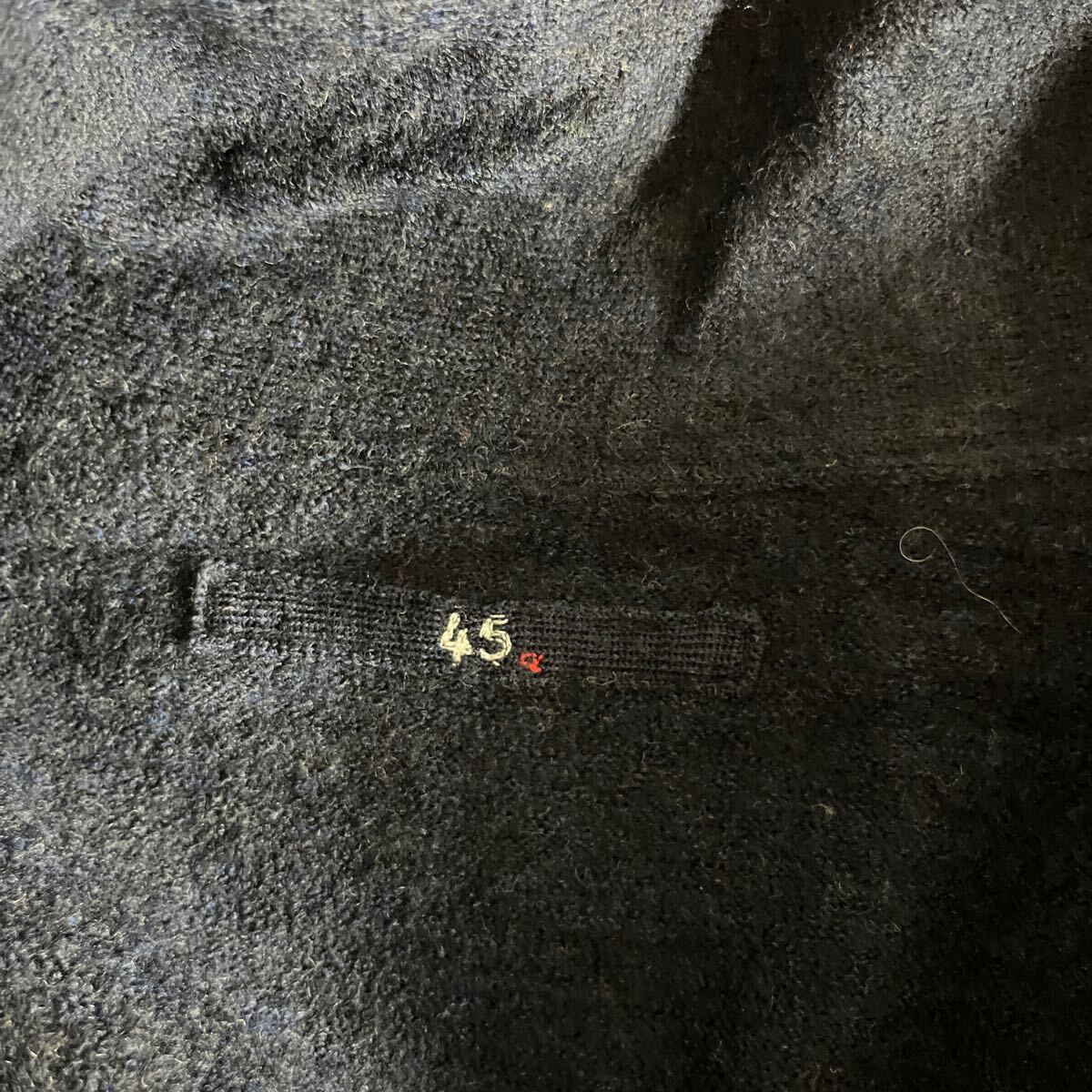 Yahoo!オークション - 45R ウール100% ガウンカーディガン 濃紺 カーデ...