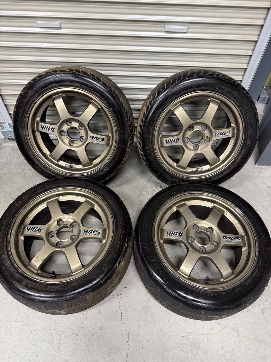 Yahoo!オークション - TE37 15インチ PCD100 5h 5穴 7.5J +48 RAYS TE3...