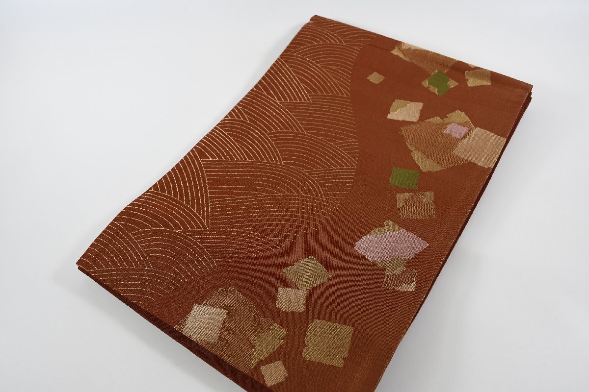 Yahoo!オークション - 袋名古屋帯 六通柄 色紙 流水 帯丈372cm 着物屋 ...