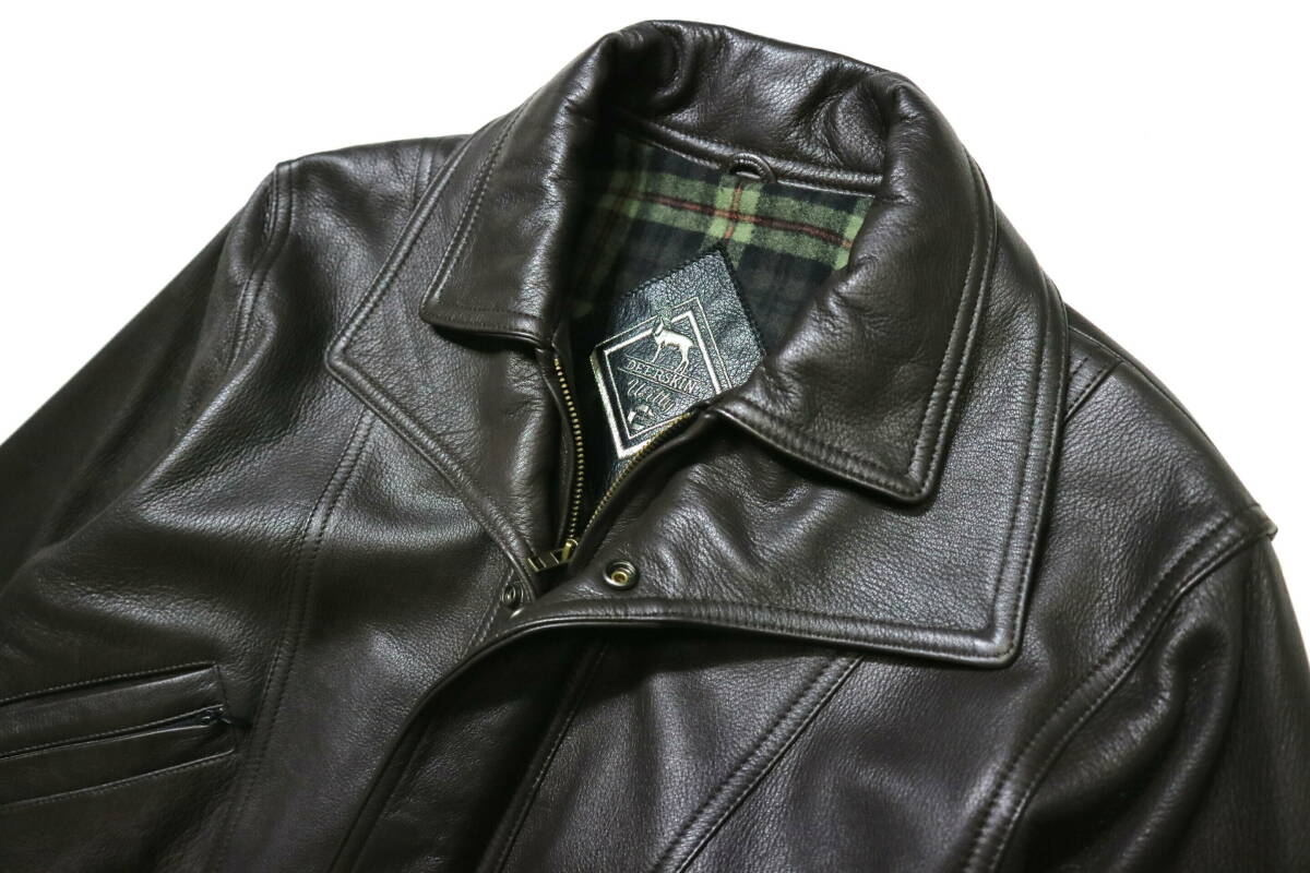 Yahoo!オークション - 概ね美品/秀逸レザー DEERSKIN Witty 鹿革 裏チ...