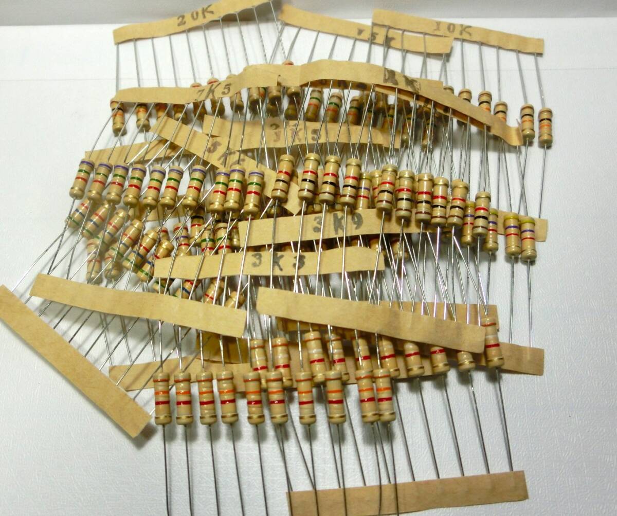 Yahoo!オークション - 1W(J-誤差5％) カーボン抵抗 『1K～820K ...