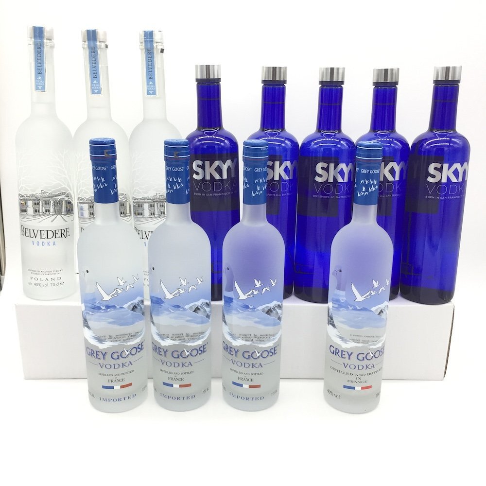 Yahoo!オークション - ウォッカ3種（GREY GOOSE 750ml×3 700ml×1 SKYY...