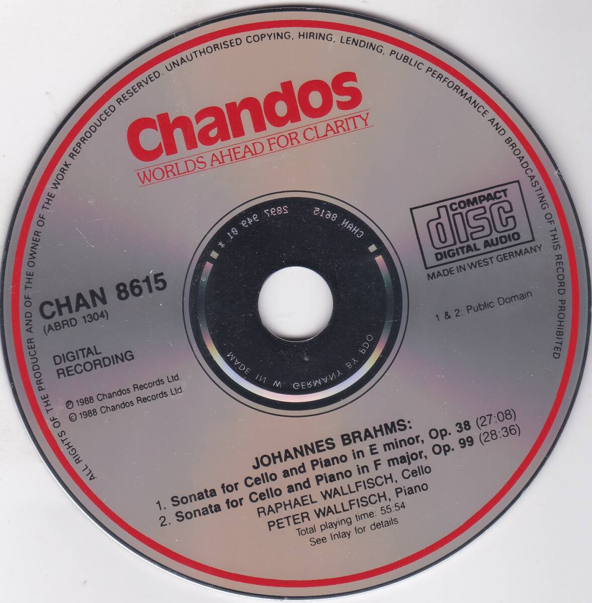 Yahoo!オークション - Chandos西独盤 ウォールフィッシュ ブラームス ...