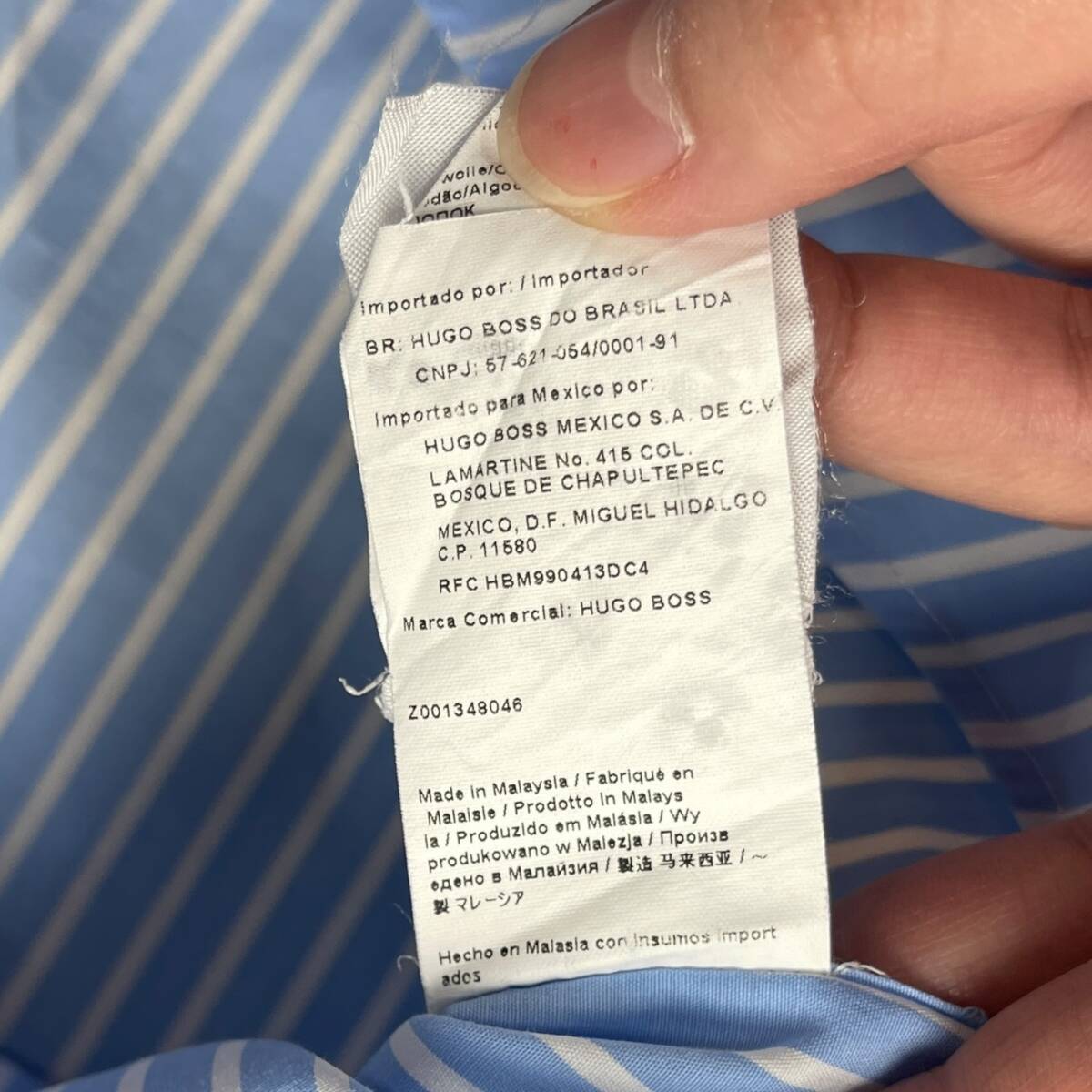 Yahoo!オークション - 美品 XL HUGO BOSS 2185 シャツ ストライプ 水色...