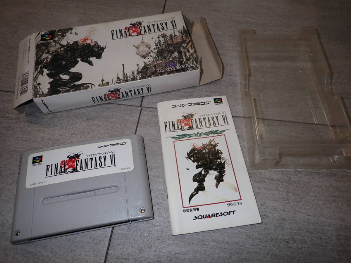 Yahoo!オークション - FF ファイナル ファンタジー 6 Ⅵ SFC 箱 説明書...