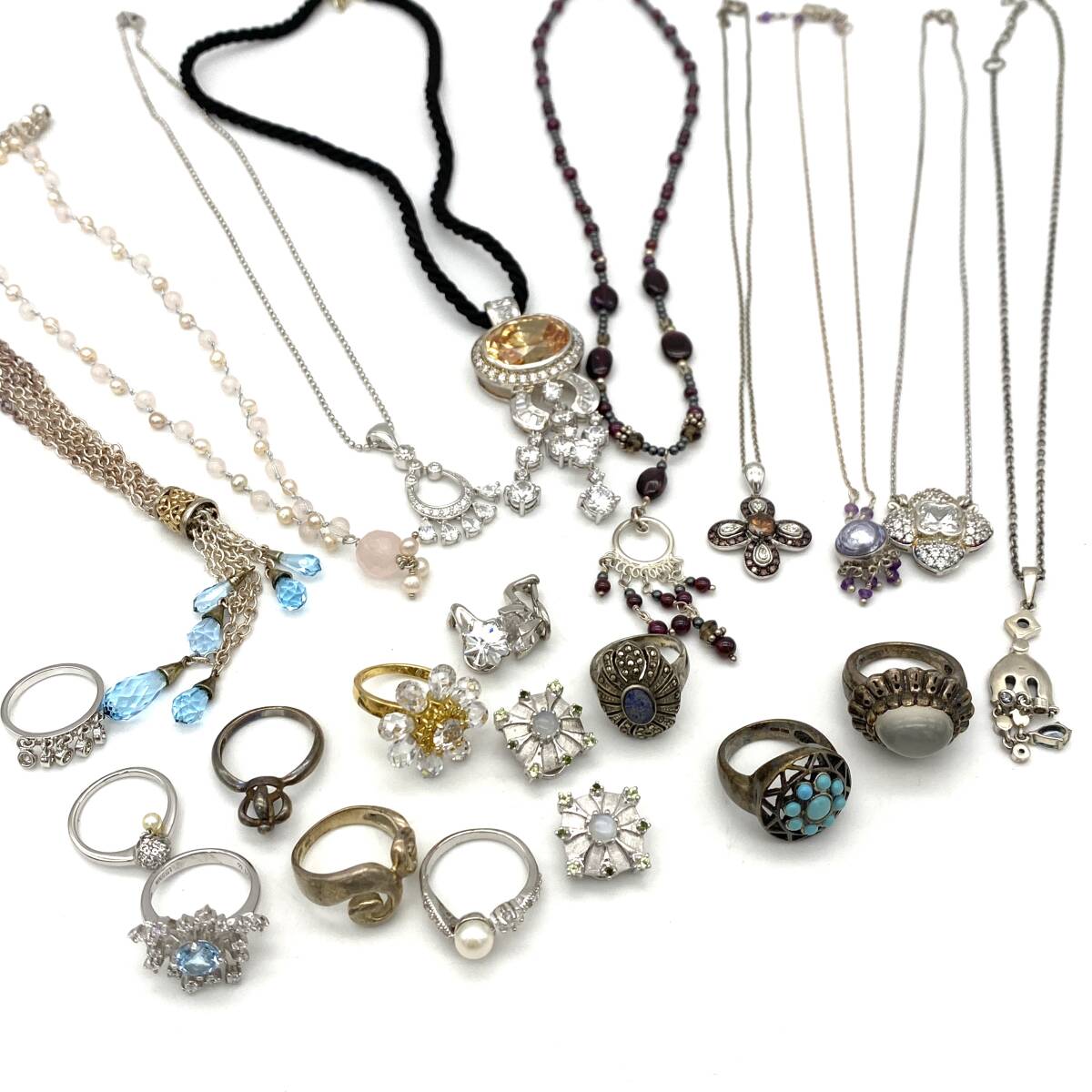 Yahoo!オークション - TY1693 【総重量 約171g】アクセサリー まとめ S...