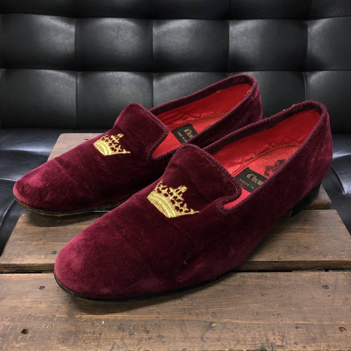 美品!!希少 Church'sチャーチ ベルベット オペラシューズ 美品!!希少 Church'sチャーチ ベルベット オペラシューズ