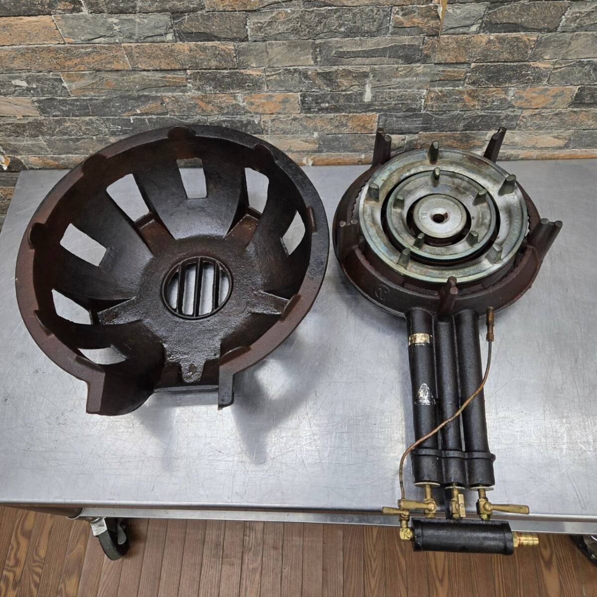 Yahoo!オークション - 4g070-2 タチバナ 鋳物コンロ TS-308 都市ガス ...