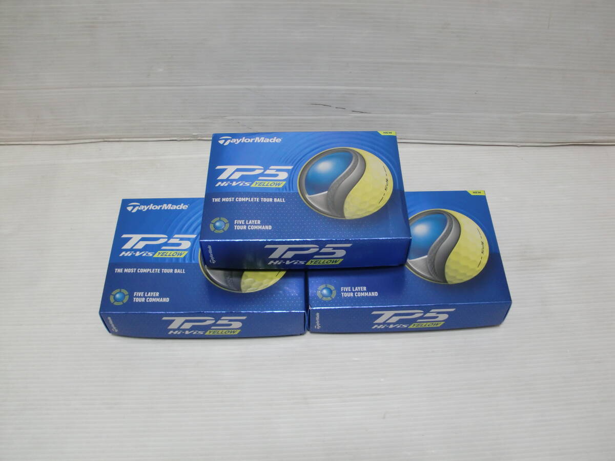 Yahoo!オークション - テーラーメイド ゴルフボール TP5 イエロー 3ダ...