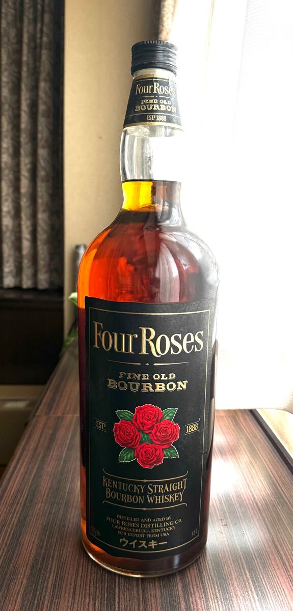 Yahoo!オークション - 未開栓 箱なし 4500ml 4.5L 43度 フォアローゼズ...