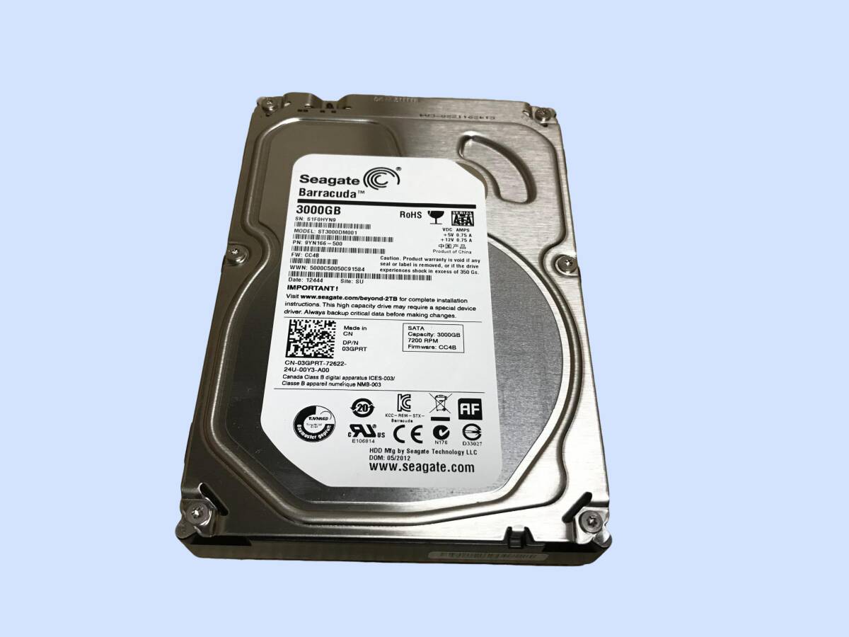 Yahoo!オークション - M4930 Seagate HDD 3TB ST3000DM001 SATA 3.5イ...