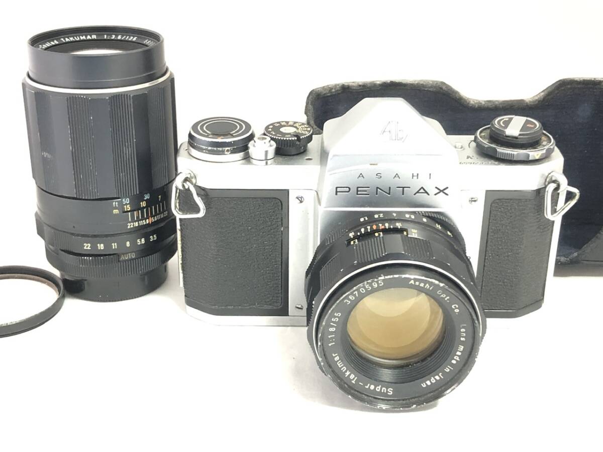実用品 ペンタックス PENTAX SV Sper-Takumar 55mm F1.8 Super-Multi-Coated TAKUMAR 135mm F3.5 #6165(ペンタックス ...