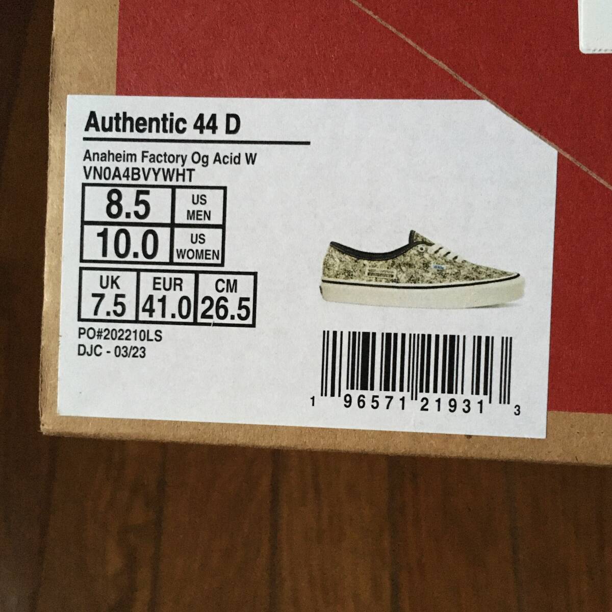 Yahoo!オークション - 美品 VANS Authentic 44DX Anaheim Factory オー...