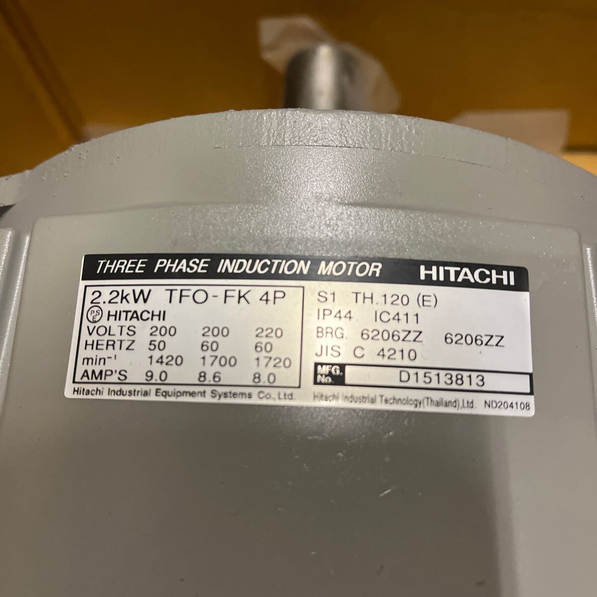 Yahoo!オークション - 未使用品 日立産機 TFO-FK 4P 2.2kW 200V 日立三...