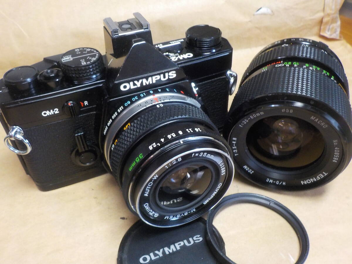 Yahoo!オークション - オリンパスOM2 黒 オートW35/2 8 テフノンズーム...
