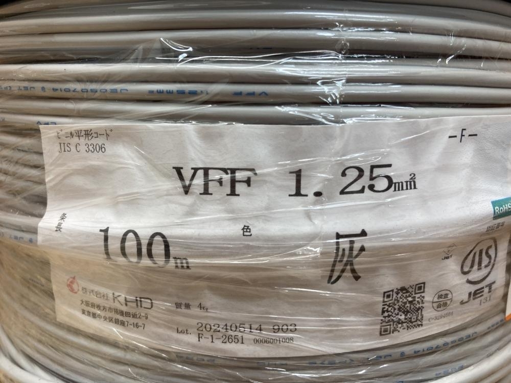 Yahoo!オークション - 002 未使用品 KHD VFFケーブル 1.25mm 100M ...