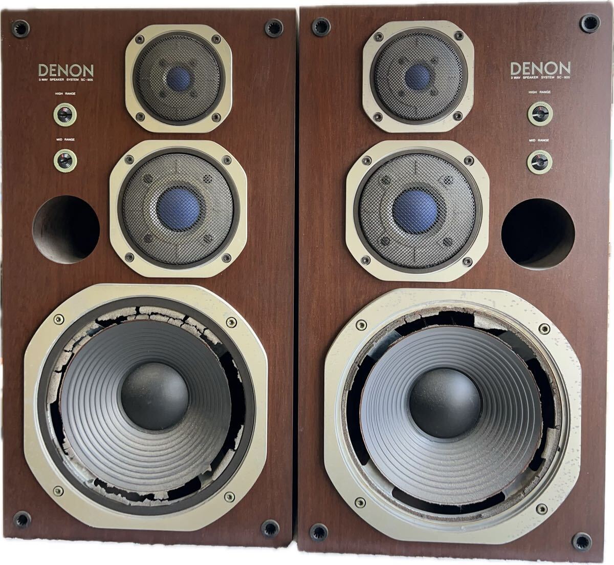 Yahoo!オークション - DENON 3ウェイ・3スピーカーシステムSC-905 現状...