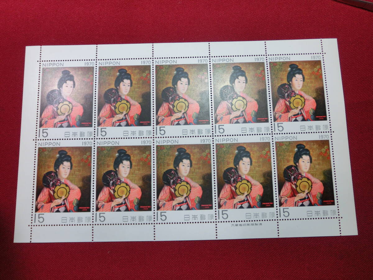 Yahoo!オークション - 切手趣味週間 婦人像 10面シート 未使用 K54