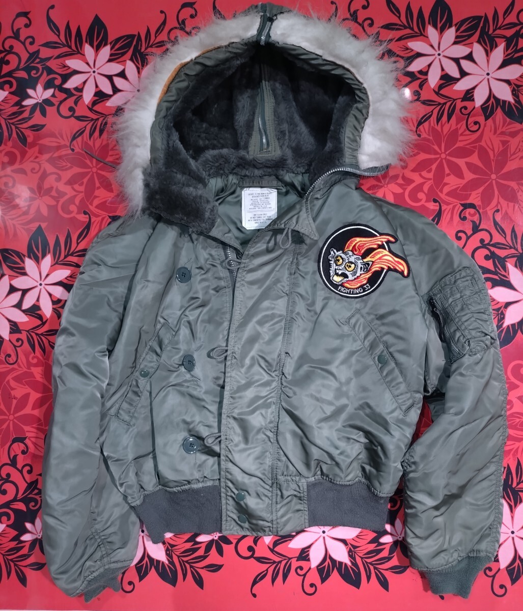 Yahoo!オークション - N2B カスタム フライトジャケット スコードロン...