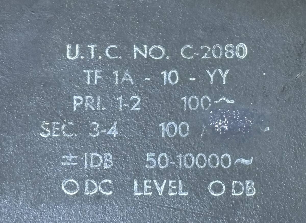 Yahoo!オークション - 希少 UTC C-2080 MCトランス 測定器にて動作確認...