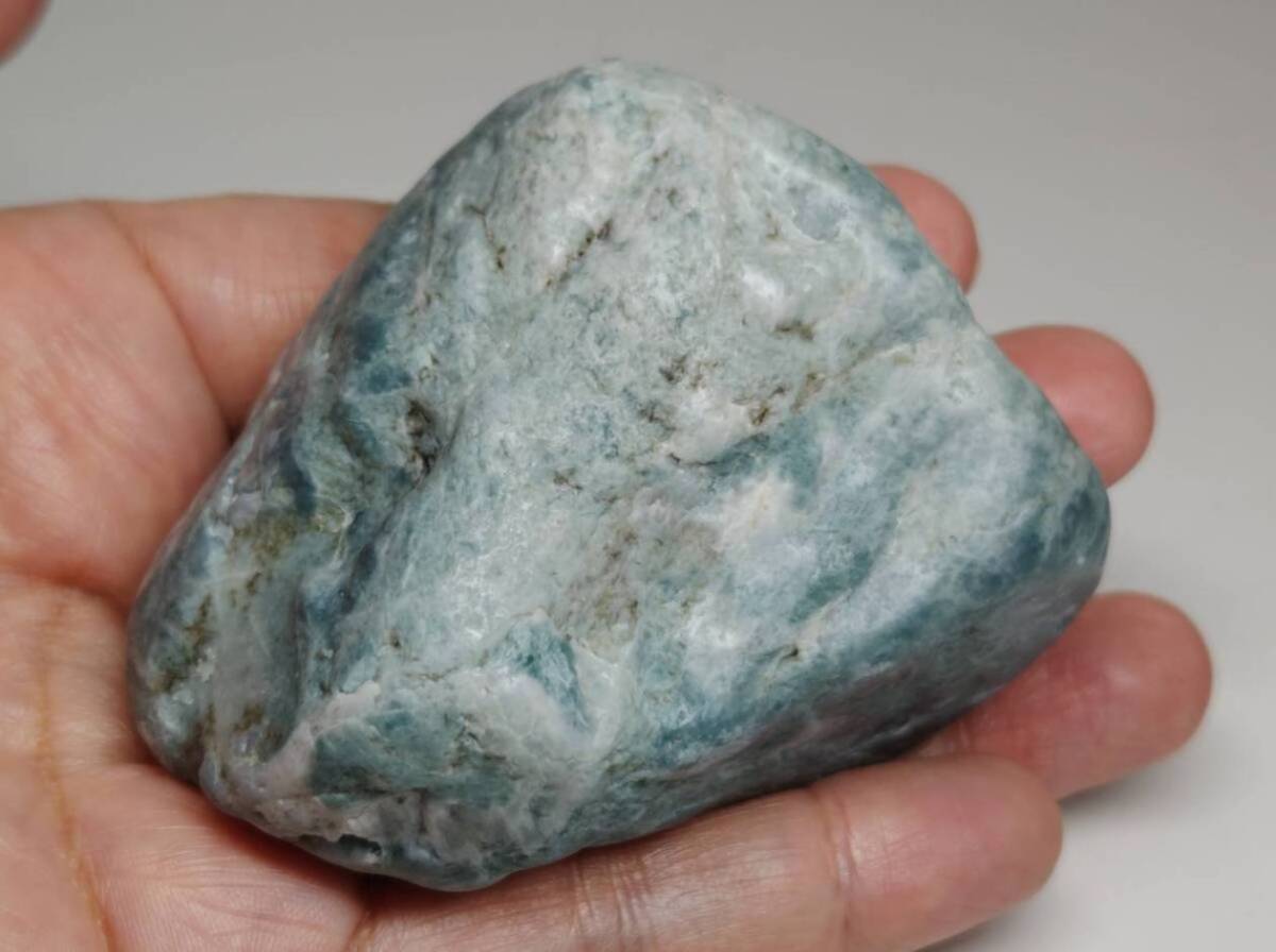 Yahoo!オークション - 【濃青】 268g 翡翠 ヒスイ 原石 翡翠原石 鑑賞...